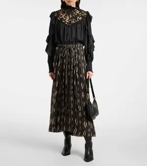 Isabel Marant Samila Printed Midi Skirt