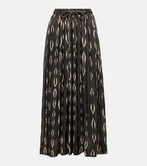 Isabel Marant Étoile Samila Pleated Printed Midi Skirt