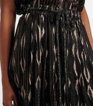 Isabel Marant Étoile Samila Pleated Printed Midi Skirt