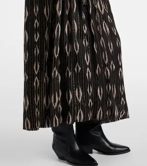 Isabel Marant Étoile Samila Pleated Printed Midi Skirt