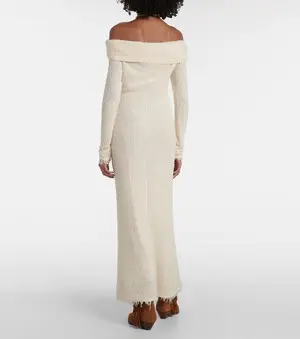 Isabel Marant Étoile Ormany Jersey Bouclé Maxi Dress - Beige