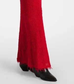 Isabel Marant Ormany Jersey Bouclé Maxi Dress - Red