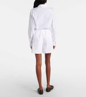 Max Mara Antiope High-rise Cotton Shorts - White