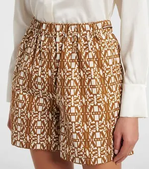Max Mara Taiga High-rise Cotton Shorts - Brown