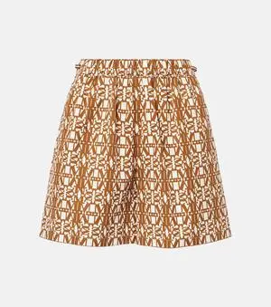 Max Mara Taiga High-rise Cotton Shorts - Brown