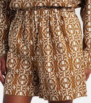 Max Mara Taiga High-rise Cotton Shorts - Brown