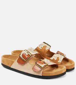 Isabel Marant Lelik Suede Sandals - Beige