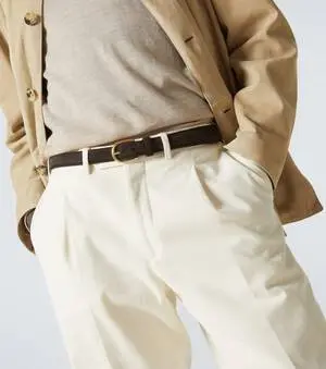 SAMAN AMEL Cardon Suede Belt - Brown