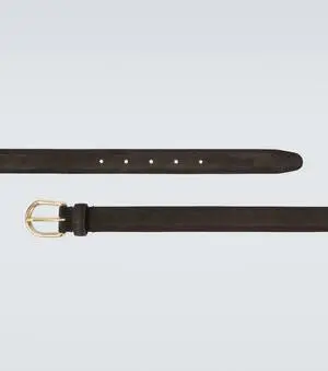 SAMAN AMEL Cardon Suede Belt - Brown