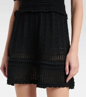 MARANT ETOILE Abril Knitted Cotton Minidress - Black