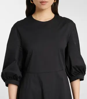 Max Mara Clea Cotton-blend Poplin Midi Dress