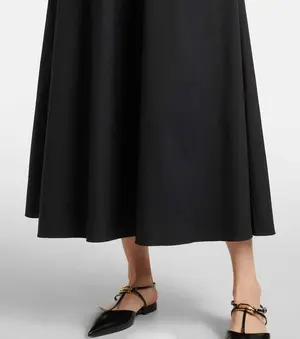 Max Mara Clea Cotton-blend Poplin Midi Dress