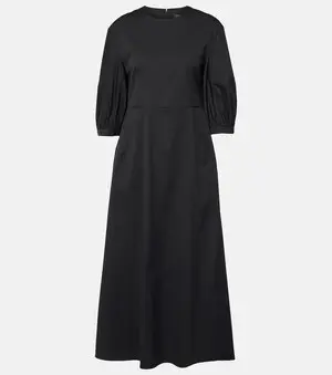 Max Mara Clea Cotton-blend Poplin Midi Dress