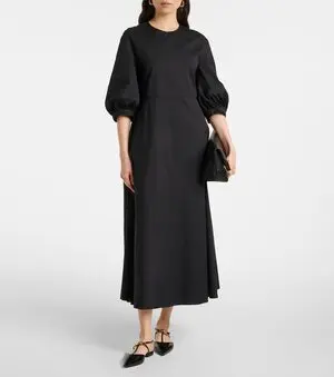 Max Mara Clea Cotton-blend Poplin Midi Dress