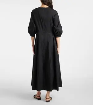 Max Mara Clea Cotton-blend Poplin Midi Dress