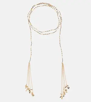 Isabel Marant Olathe Beaded Scarf Necklace - Black