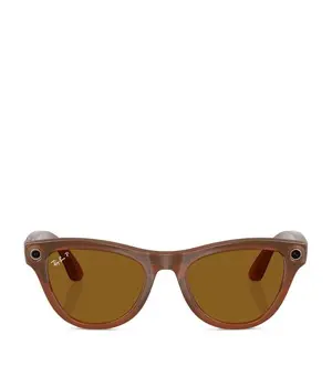 Ray-ban Ray-Ban X Meta Smart Skyler Sunglasses Beige