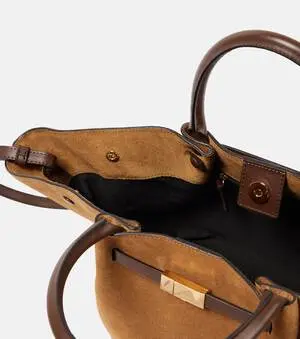 DEMELLIER New York Midi Suede Tote Bag