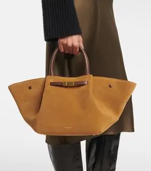 DEMELLIER New York Midi Suede Tote Bag