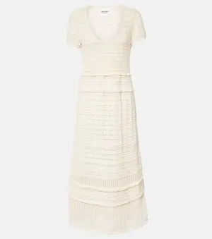 MARANT ETOILE Aurore Knitted Midi Dress - White