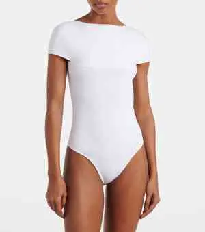 Khaite Basile Jersey Bodysuit - White