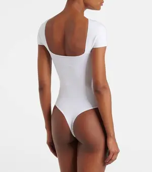 Khaite Basile Jersey Bodysuit - White