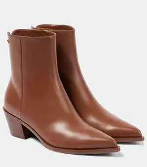 GIANVITO ROSSI Kinney 45 Leather Ankle Boots