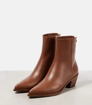 GIANVITO ROSSI Kinney 45 Leather Ankle Boots
