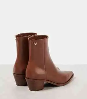 GIANVITO ROSSI Kinney 45 Leather Ankle Boots