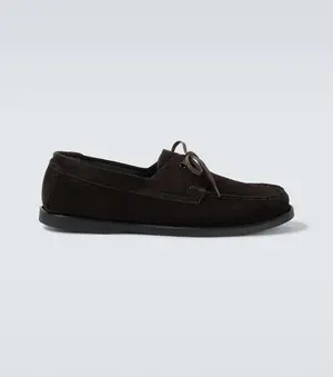 SAMAN AMEL City Moc Suede Boat Shoes - Brown