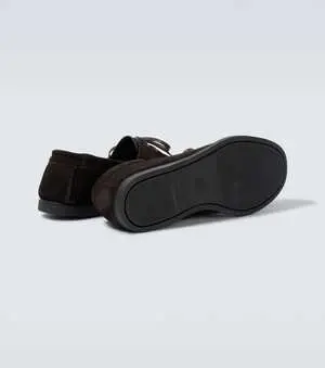 SAMAN AMEL City Moc Suede Boat Shoes - Brown