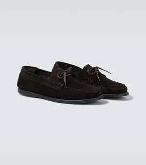 SAMAN AMEL City Moc Suede Boat Shoes - Brown