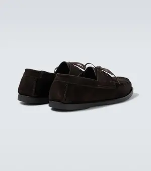 SAMAN AMEL City Moc Suede Boat Shoes - Brown