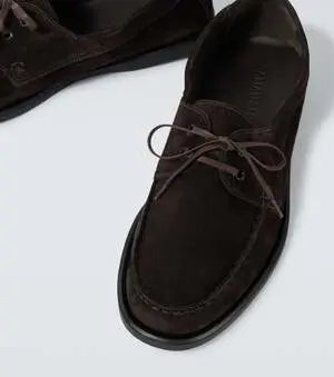 SAMAN AMEL City Moc Suede Boat Shoes - Brown