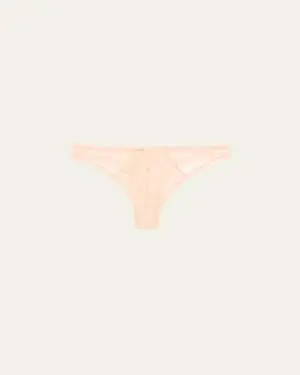 Kiki De Montparnasse Dahlia Scalloped Floral Lace Panty - Blush