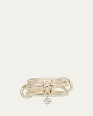 SPINELLI KILCOLLIN 18k Yellow Piera 3-link Ring With Diamond - Gold