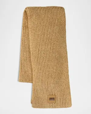 UGG Chunky Rib Scarf Camel