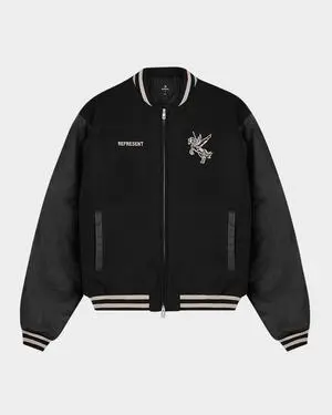 REPRESENT Mascot Wool Varsity Jacket - Jet Black