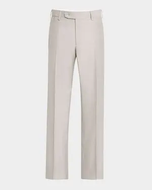 Stefano Ricci Stefano Ricci Wool And Silk Five-Pocket Trousers - Light Grey