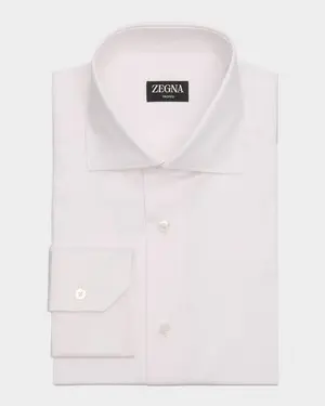 Zegna Trofeo Cotton Stripe Dress Shirt - Br Pnkstrp