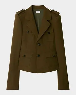 Burberry Notched Lapel Jackets For Women