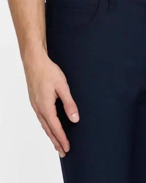 Emporio Armani Textured Wool Pants - Navy