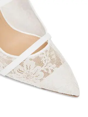 MALONE SOULIERS 85mm Maureen Mules - White
