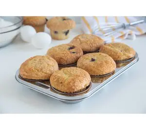 FOX RUN Stainless Steel Muffin Pan 6-cup
