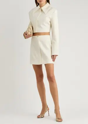 Clea Sabine Sequin-embellished Woven Mini Skirt
