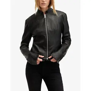 ALLSAINTS Sadler Slim-fit Leather Jacket - Black