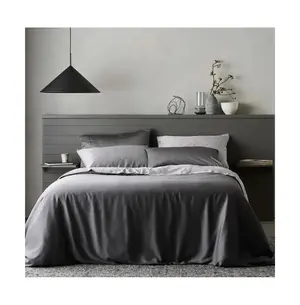ETTITUDE Signature Sateen Duvet Cover - Slate