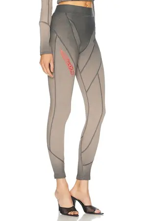 Alexander Wang Blade Logo Legging In Grey - Washed Cedar