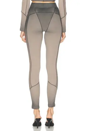 Alexander Wang Blade Logo Legging In Grey - Washed Cedar