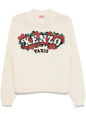 Kenzo X Verdy Logo-patch Sweater - Neutrals